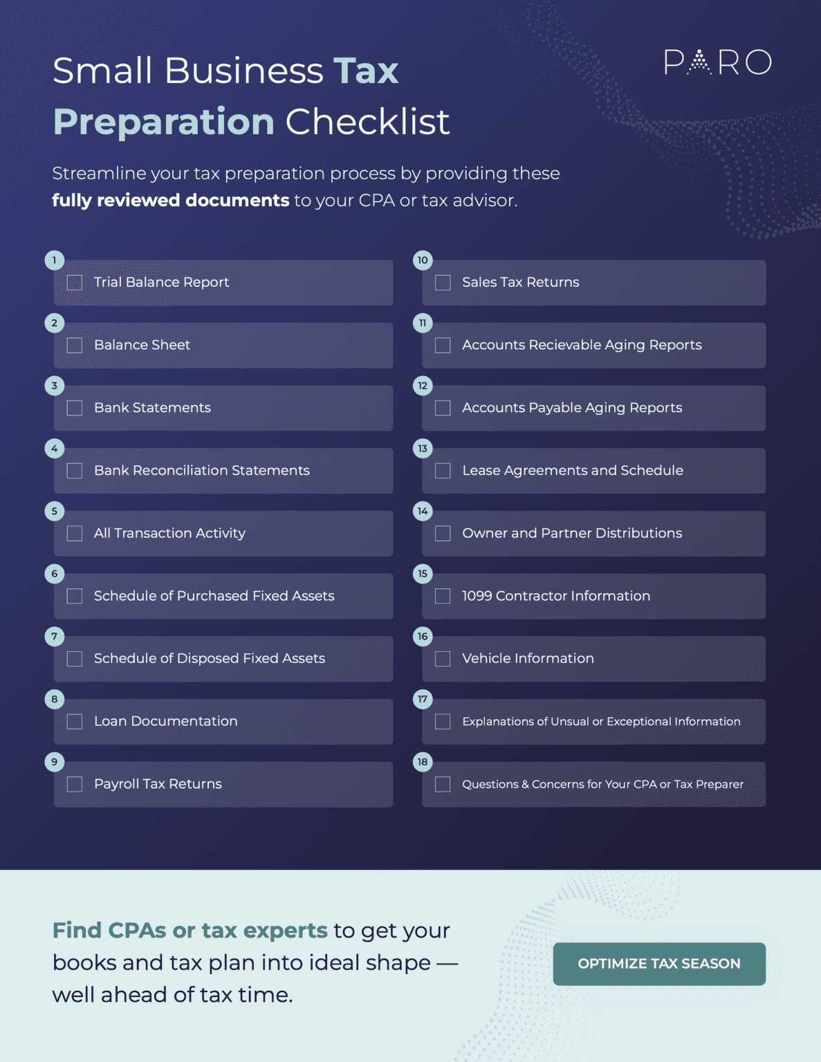 Your Must-Have Small Business Tax Preparation Checklist